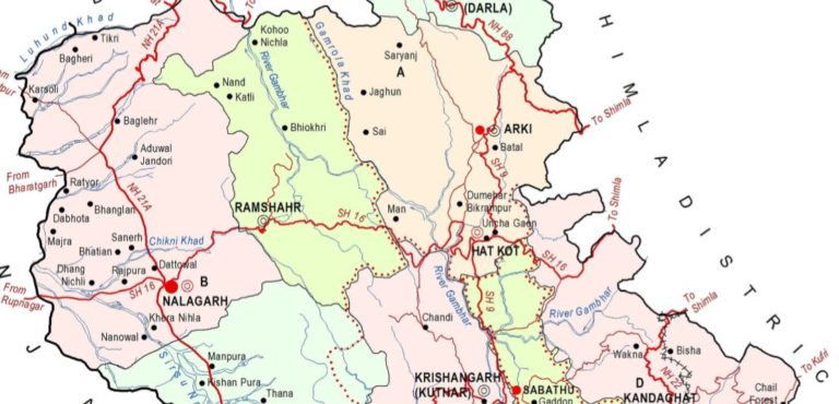 solan map - Himachal Pradesh General Studies